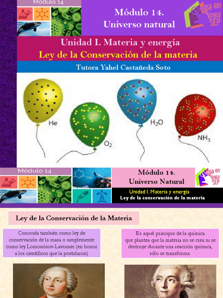 Ley de la Conservación de la materia/Módulo 14 | Importar | Reacciones ...