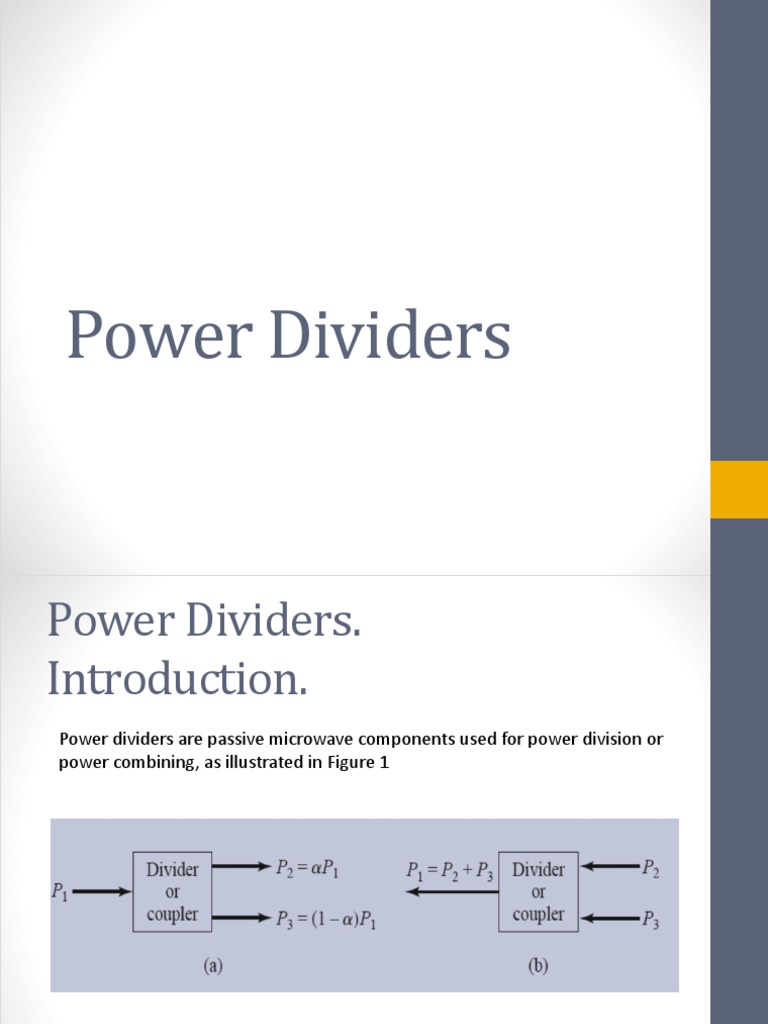 Power Dividers | PDF | Transmission Line | Electronic Engineering
