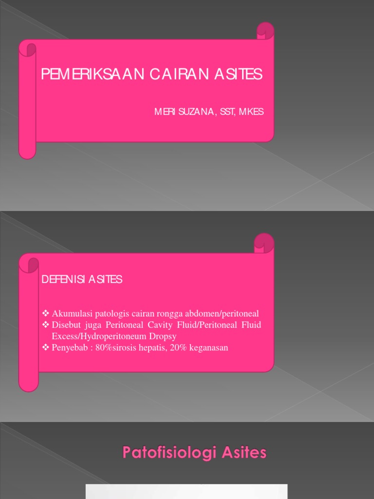 Pemeriksaan Cairan Asites dan Etimologinya | PDF | Sains & Matematika