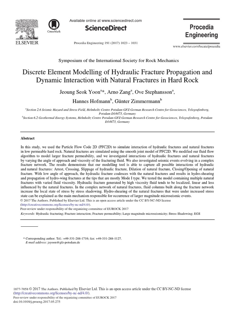 2017 Seok Discrete Element Modelling Of Hydraulic