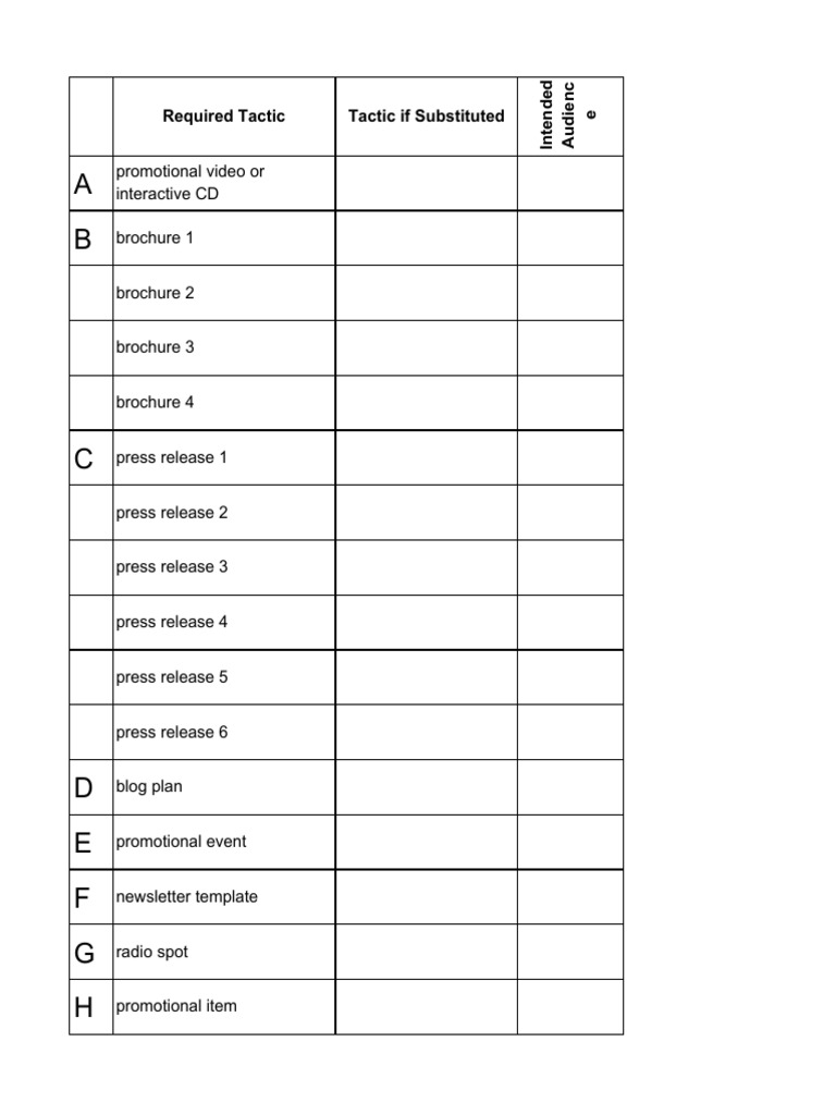 Tacticspreadsheet | PDF