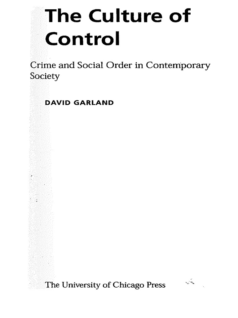 David Garland The Culture of Control Crime Intro PDF | PDF | Crime ...