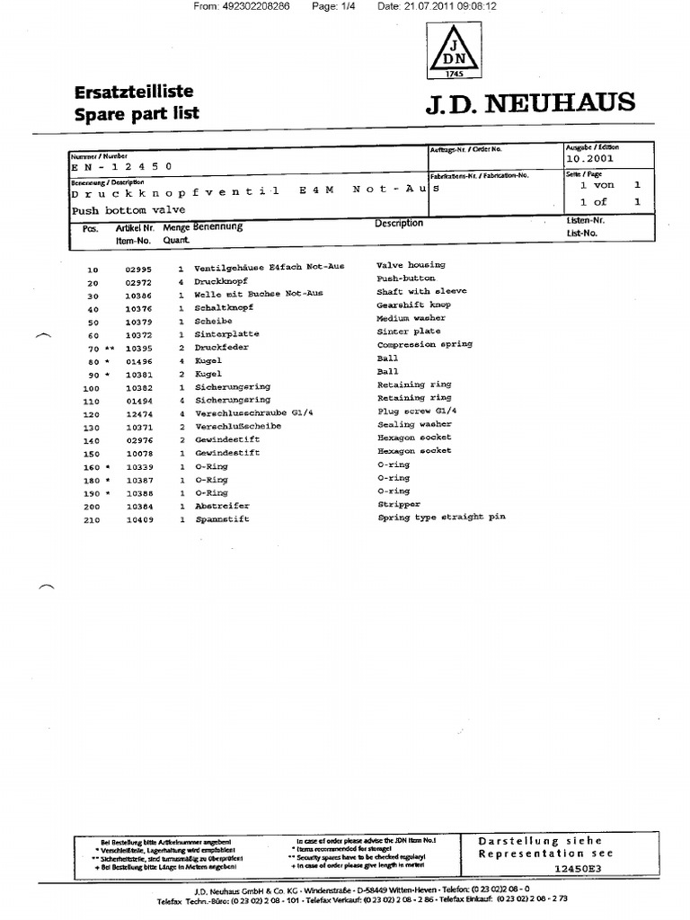 Parts List & Drawing PDF | PDF