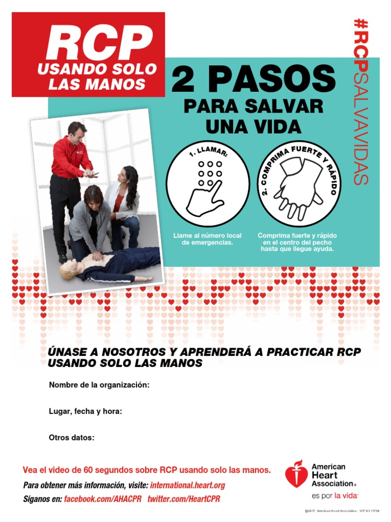 Poster de RCP Usando Solo Las Manos PDF | PDF