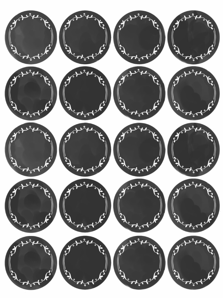 ! RoundMediumLabels Gray Blank-Fillable PDF | PDF