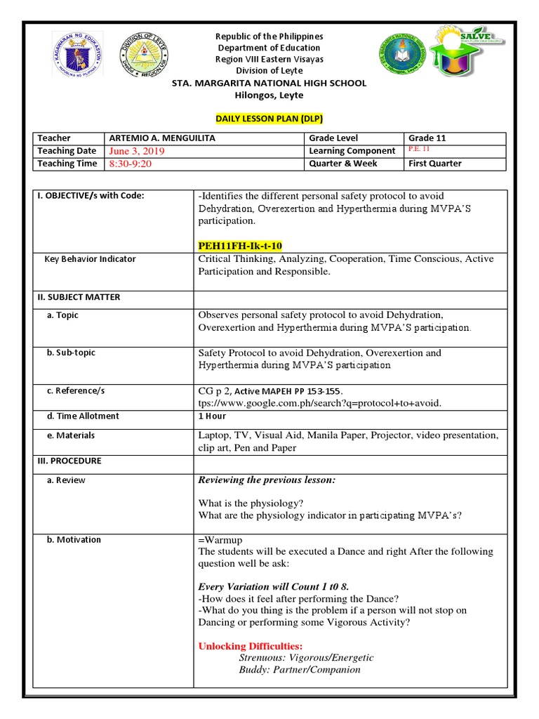 4as DLP in P.E. 11 | Download Free PDF | Applied Psychology | Educational Psychology