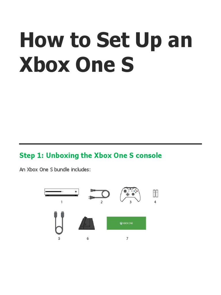 How To Set Up An Xbox One S Final | PDF | Xbox | Hdmi