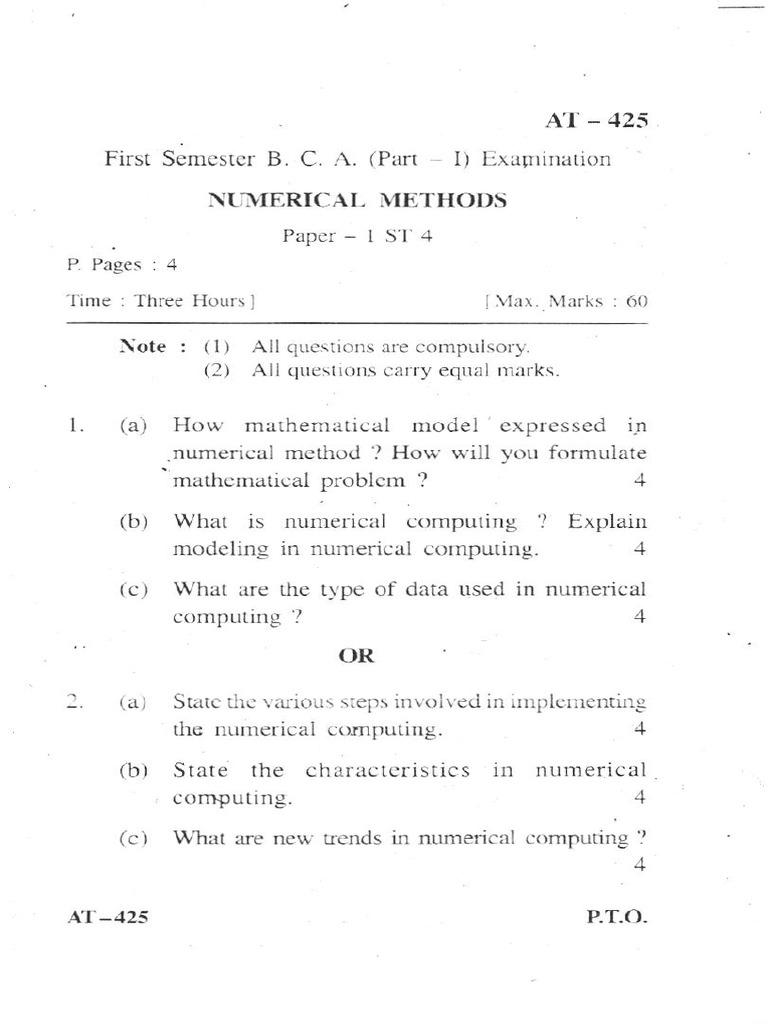 Numerial Methods PDF | Download Free PDF | Numerical Analysis | Applied Mathematics