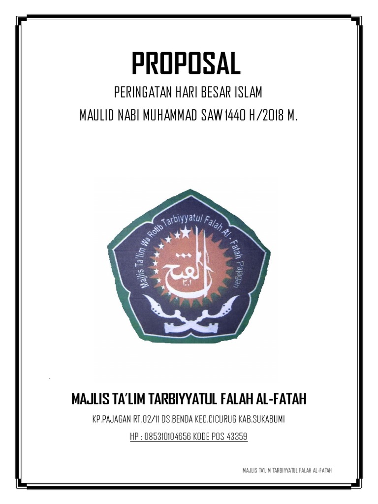 CONTOH Proposal Phbi | PDF