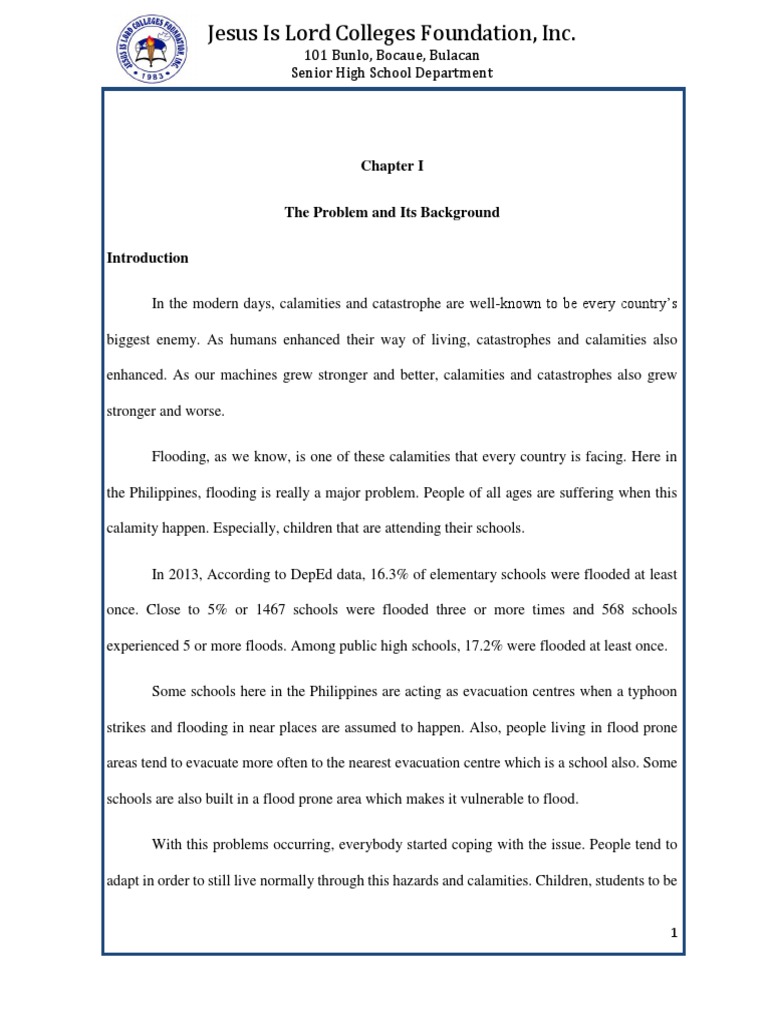 Research About Flood Prone Areas | PDF | Survey Methodology | Flood