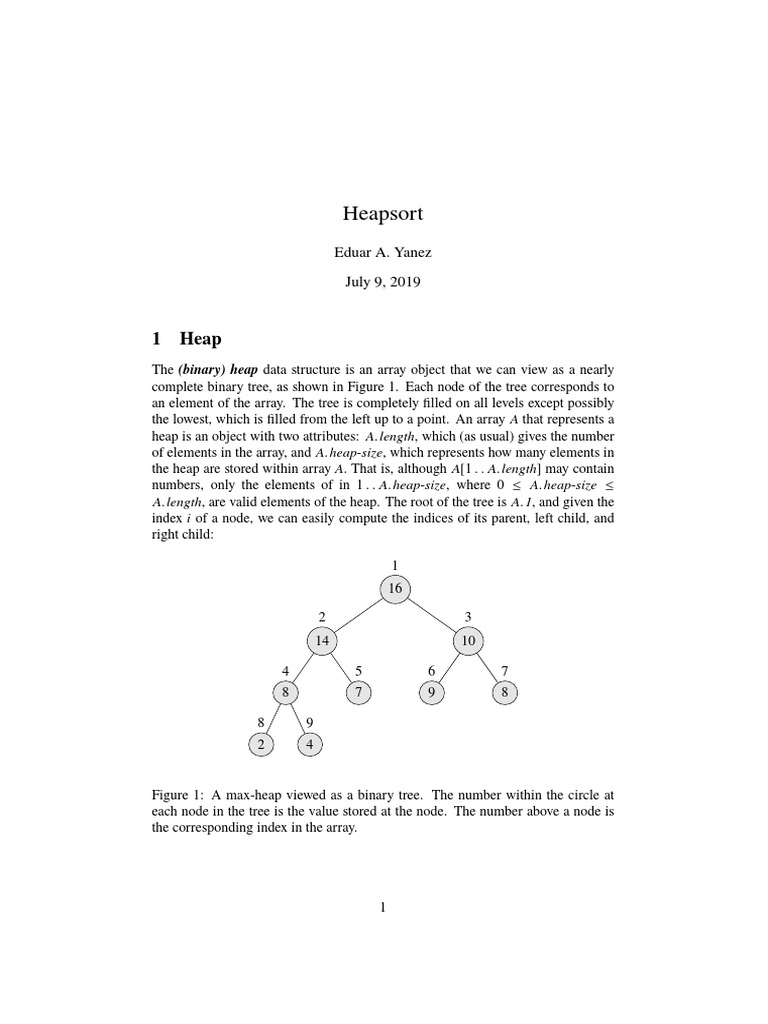 Heapsort: 1 Heap | PDF | Areas Of Computer Science | Computer Programming