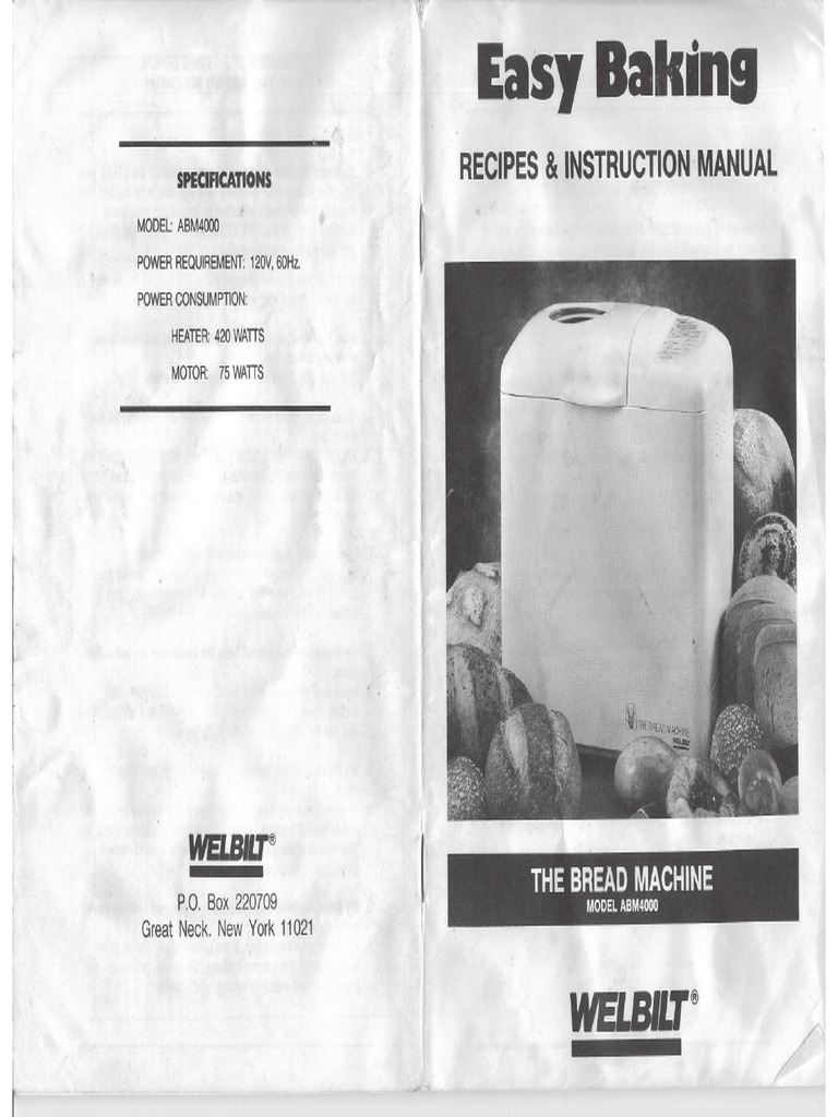 Welbilt Manual ABM4000 PDF | PDF