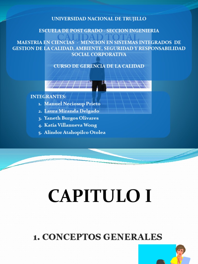 Calidad Total Exposición Pdf Calidad Comercial Gestión De La