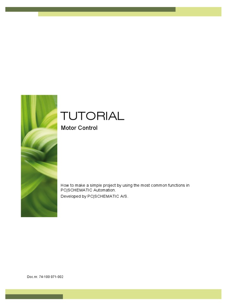 Motor Control Project Tutorial Guide | PDF | Page Layout | Automation