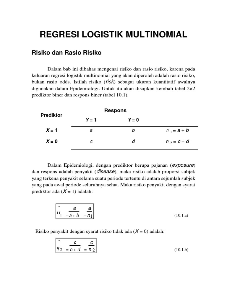Regresi Logistik Multinomial | PDF