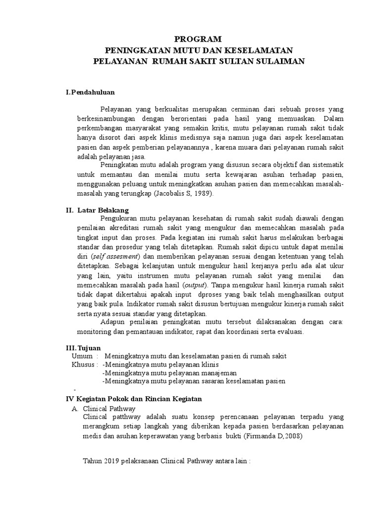 Program PMKP Unit Ugd | PDF