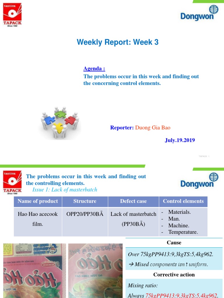 Weekly Report W3 | PDF