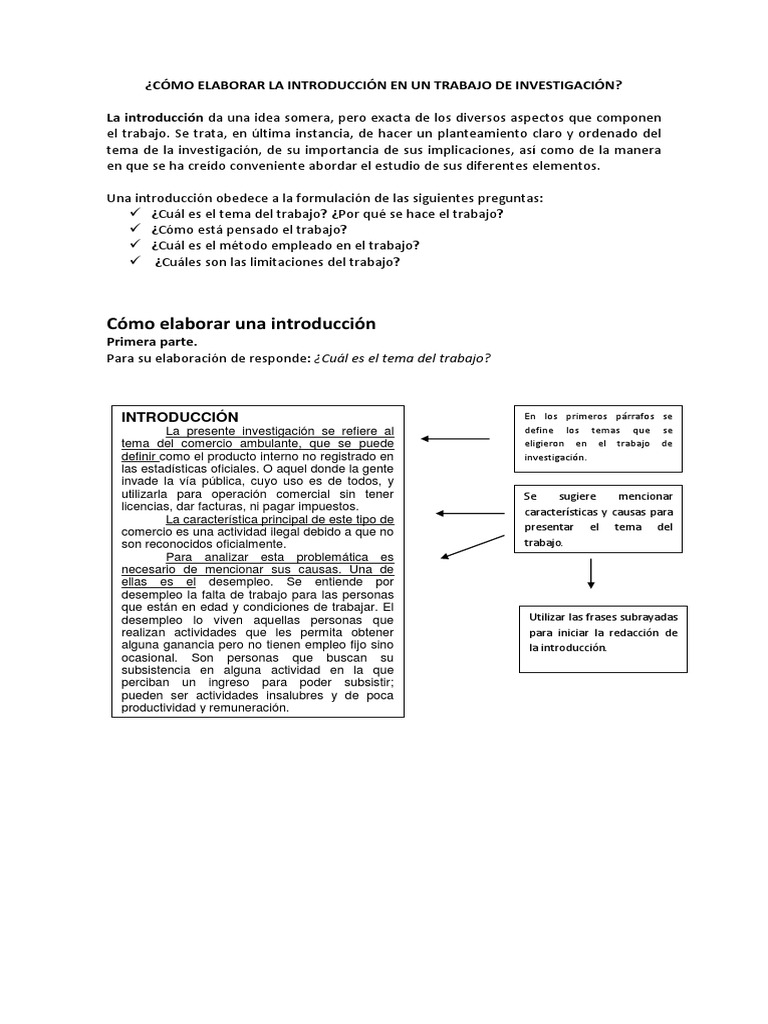 Como Elaborar Una Introduccion 1 PDF | PDF