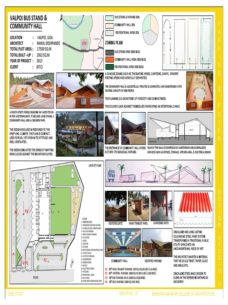 Valpoi Bus Stand and Community Hall Parking Case Study | PDF | Economic ...
