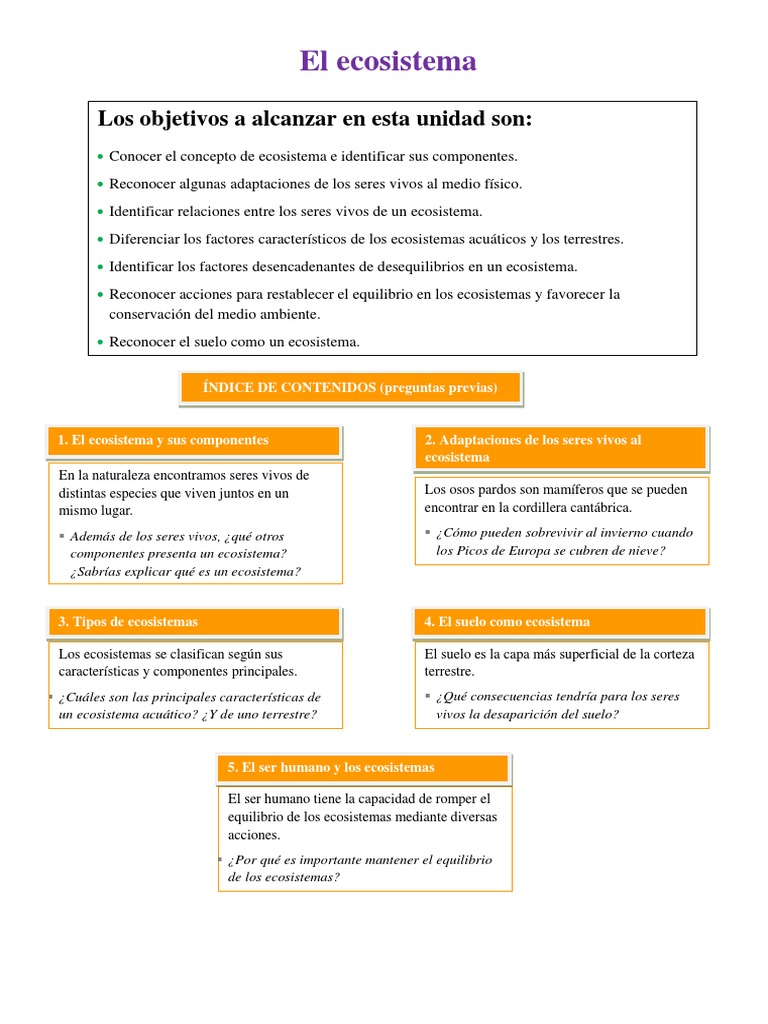 Ecosistema 1º ESO | PDF | Ecosistema | Suelo