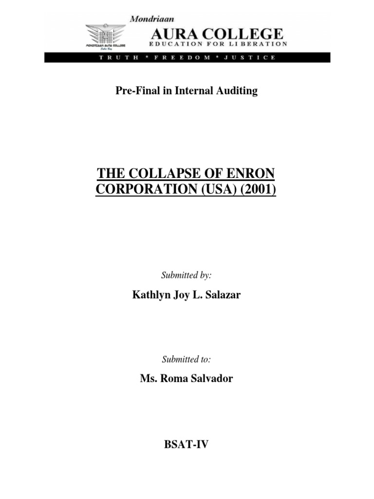 Enron Corp. | PDF | Enron | Mark To Market Accounting