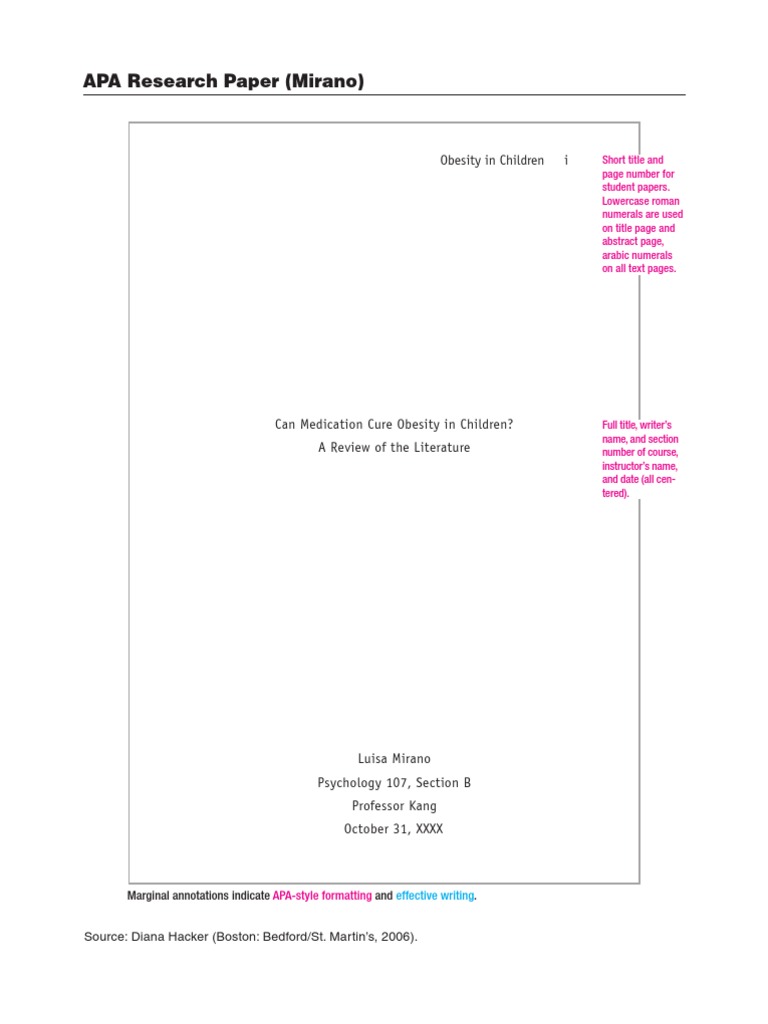 Apa Style - Example | PDF | Bracket | Writing