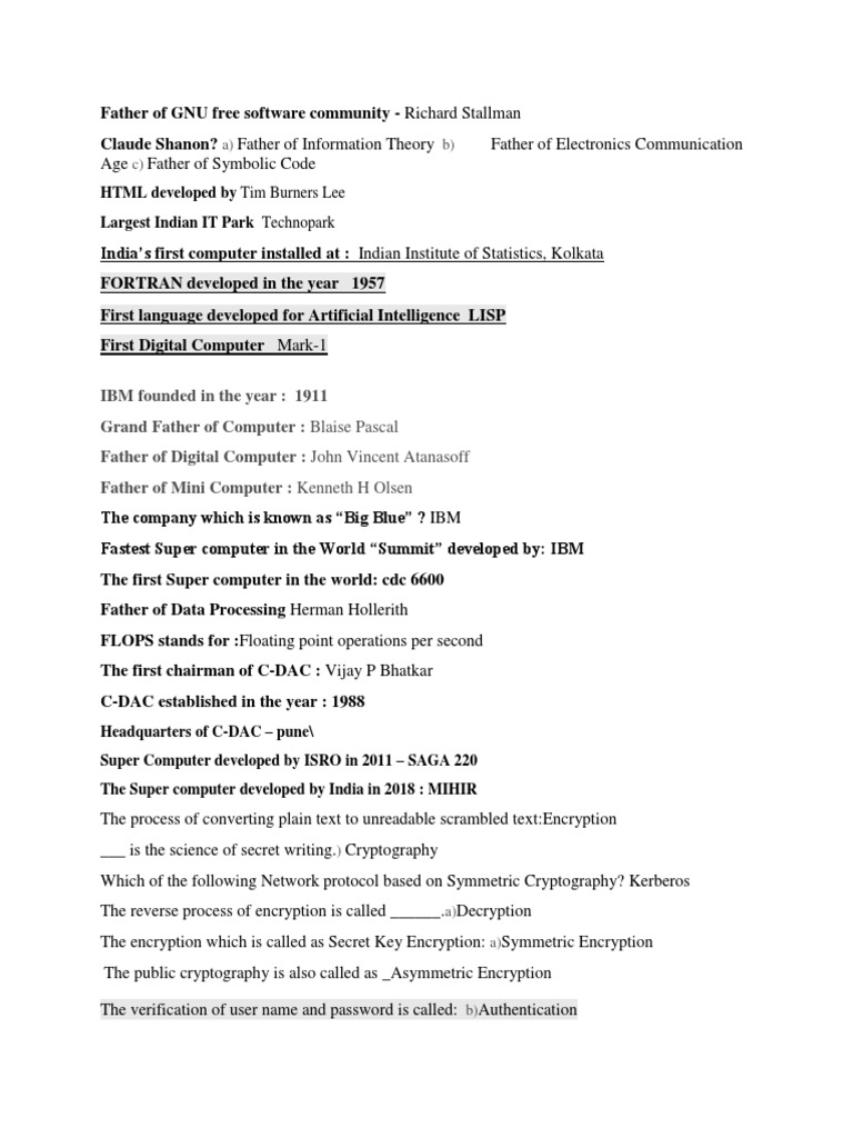 IBM Founded in The Year: 1911 Grand Father of Computer: Blaise Pascal ...