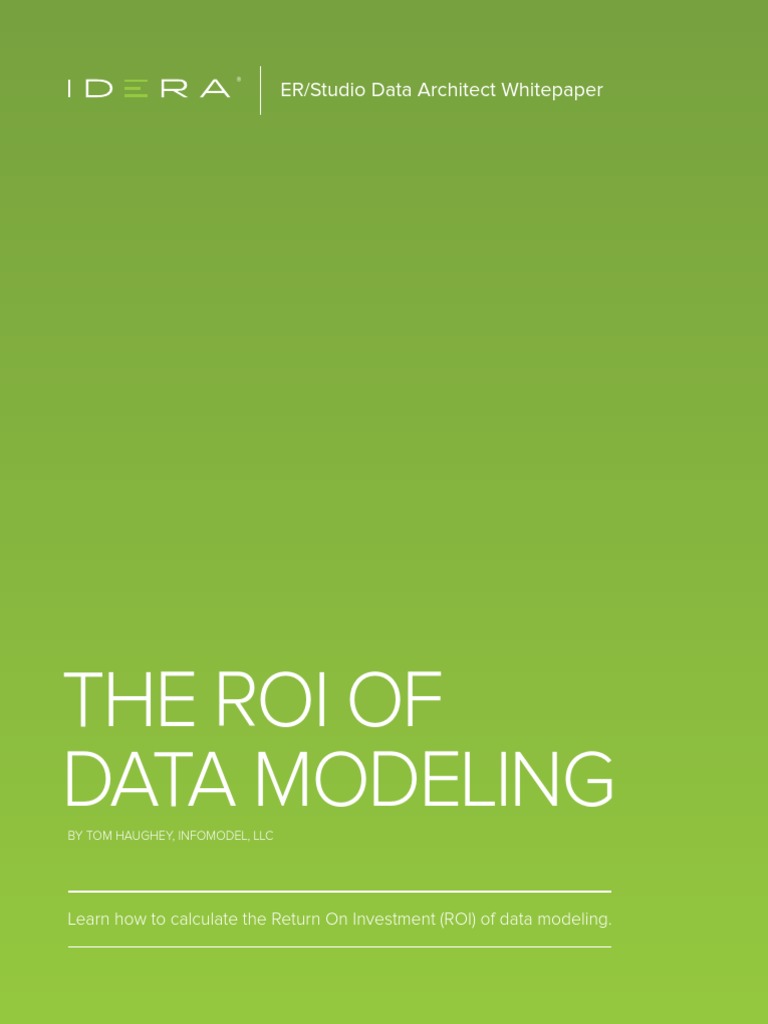 ERStudio ROI of Data Modeling | PDF | Data Model | No Sql