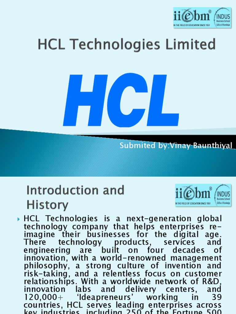 HCL Technologies Limited | PDF | Economies | Business