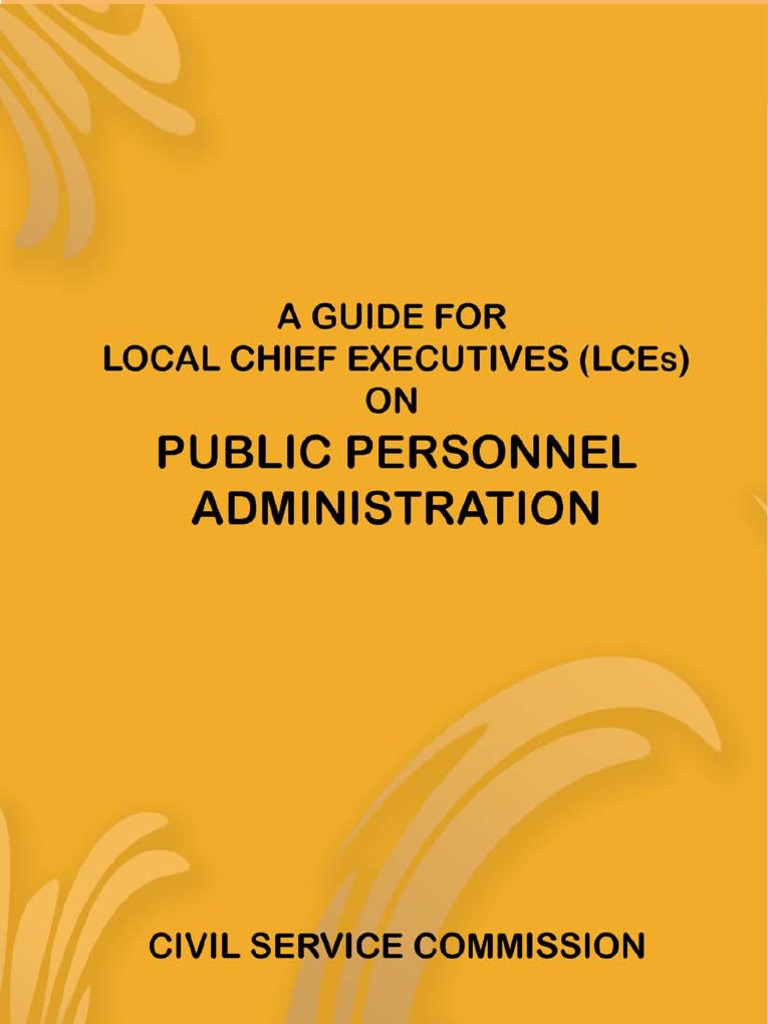A Guide For Local Chief Executives On Public Personnel Admin | PDF ...