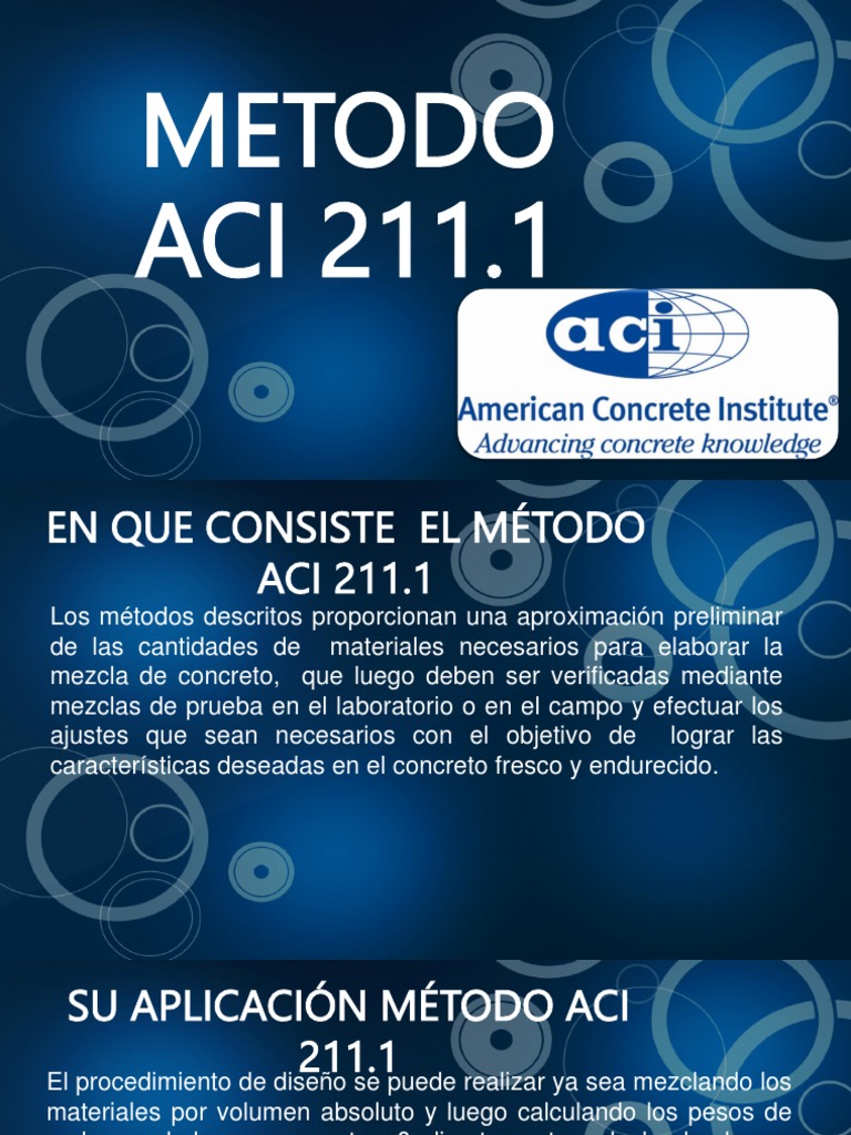 Metodo ACI 211.1 | PDF | Hormigón | Materiales