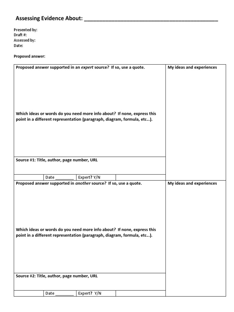 Assessing Evidence For Printing | PDF