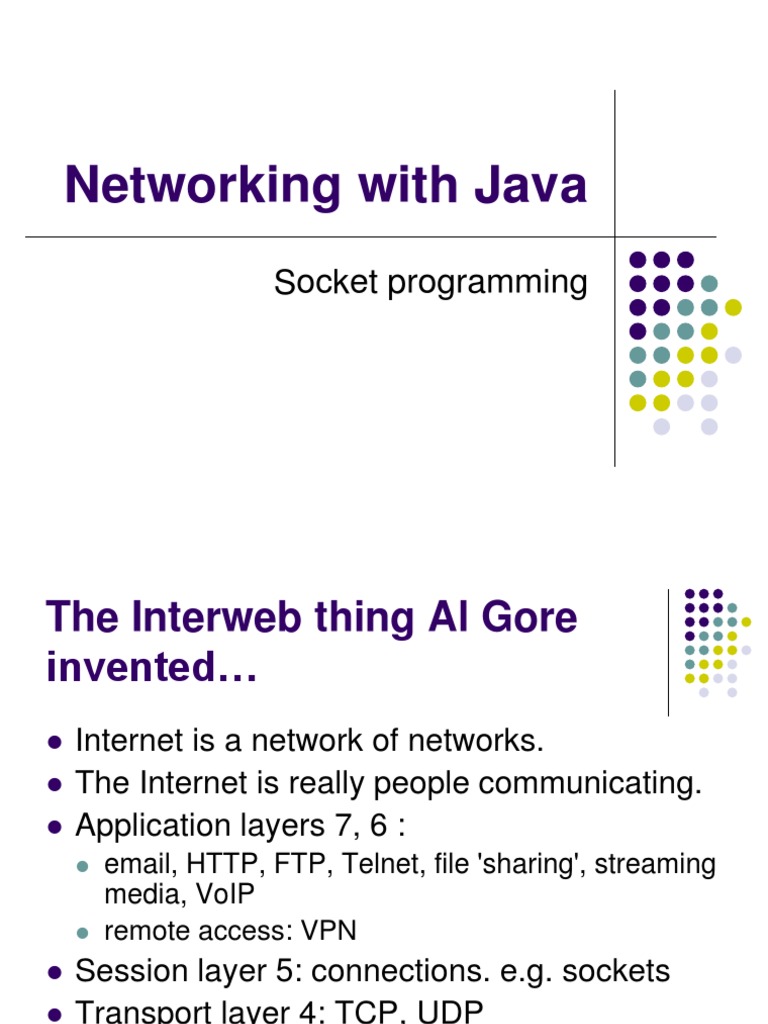 Networking With Java Socket Programming Download Free Pdf Network Socket Port Computer 