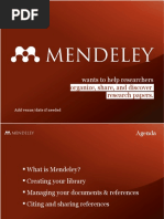 Introduction to Mendeley Guide | PDF | Portable Document Format | Application Software