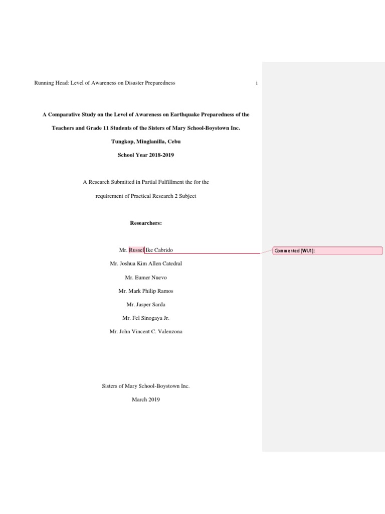 A Comparative Study On The Level of Awar | PDF | P Value | Teachers