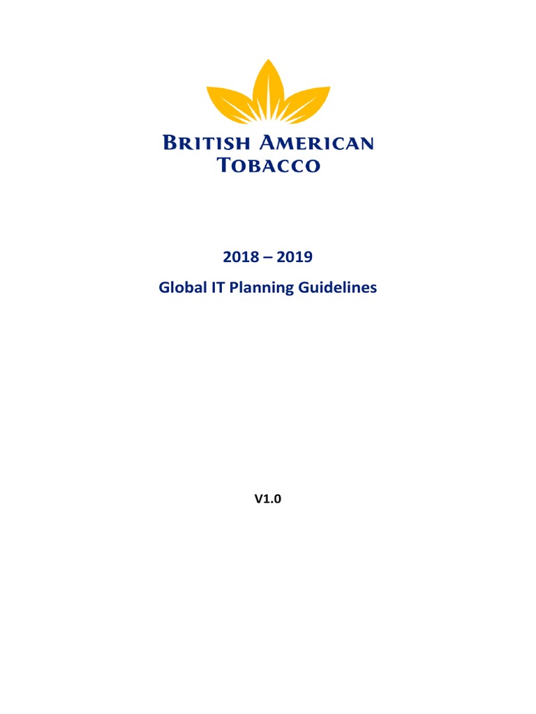 2018 Global IT CoPlan Guidelines - V1.0 | PDF | Information Security | Risk Management