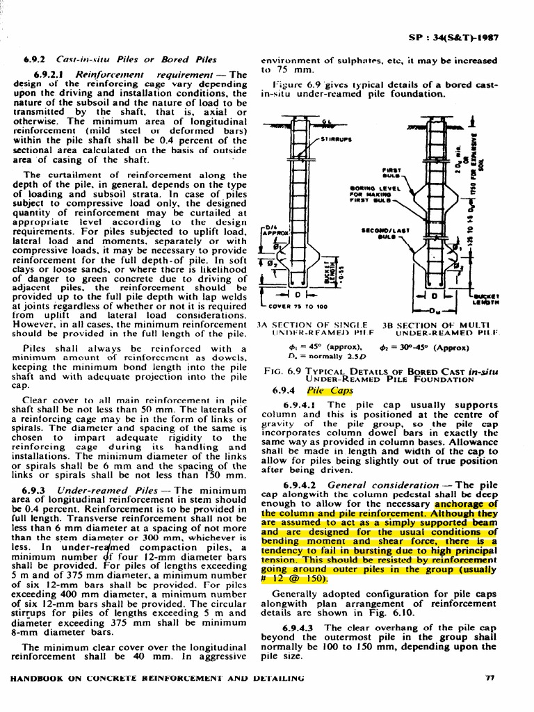 Requirement For Bursting Reinforcement in Pile Caps | PDF | Deep Foundation | Building Engineering