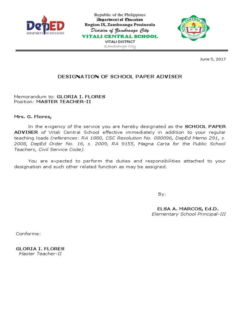 Designation Letter | PDF