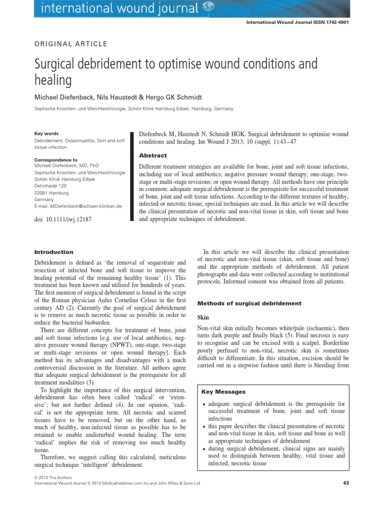 Diefenbeck Et Al-2013-International Wound Journal | PDF | Necrosis | Wound