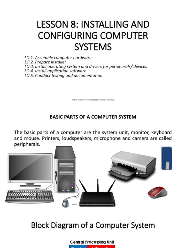 Lesson 8: Installing and Configuring Computer Systems | PDF | Booting | Computer Hardware