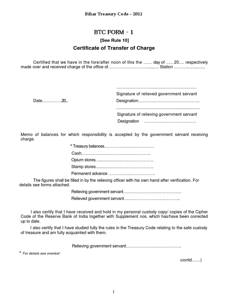 BTC Letter Format | PDF | Payments | Cheque