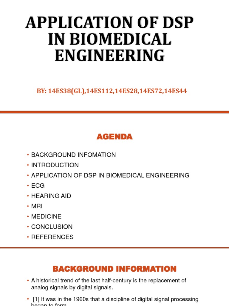 Application in Biomedical | PDF | Digital Signal Processing | Magnetic ...