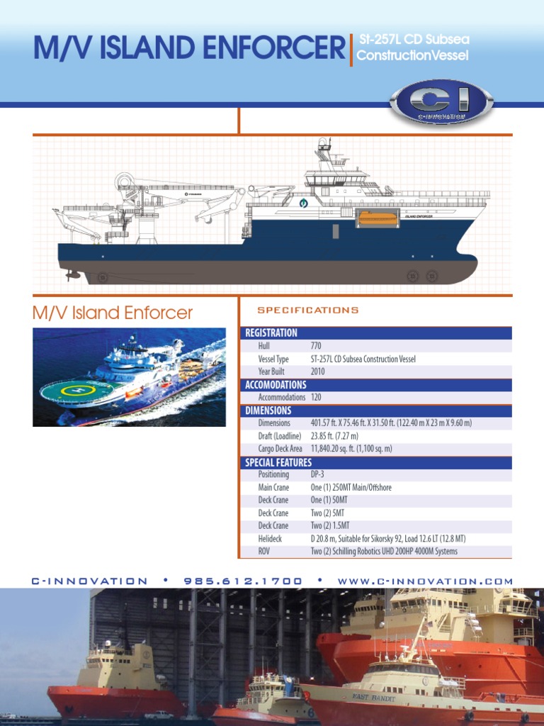 Island Enforcer Tech SHT 2 PG | PDF | Subsea (Technology) | Ships