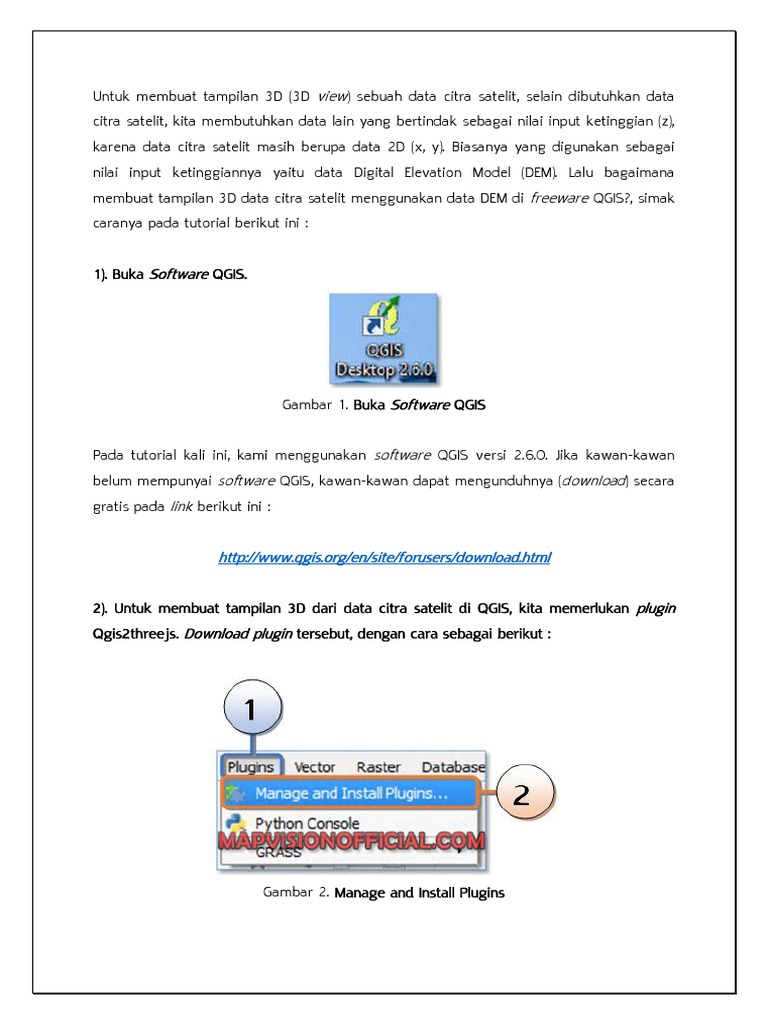 Membuat Tampilan 3D Di QGIS PDF | PDF