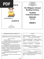 Grade 4 Filipino Phil-Iri Post Test | PDF