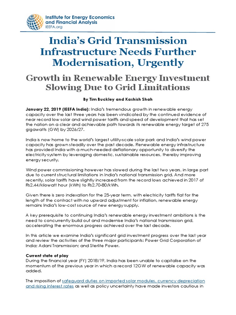 India's Urgent Grid Modernization Needs | PDF | Electrical Grid ...