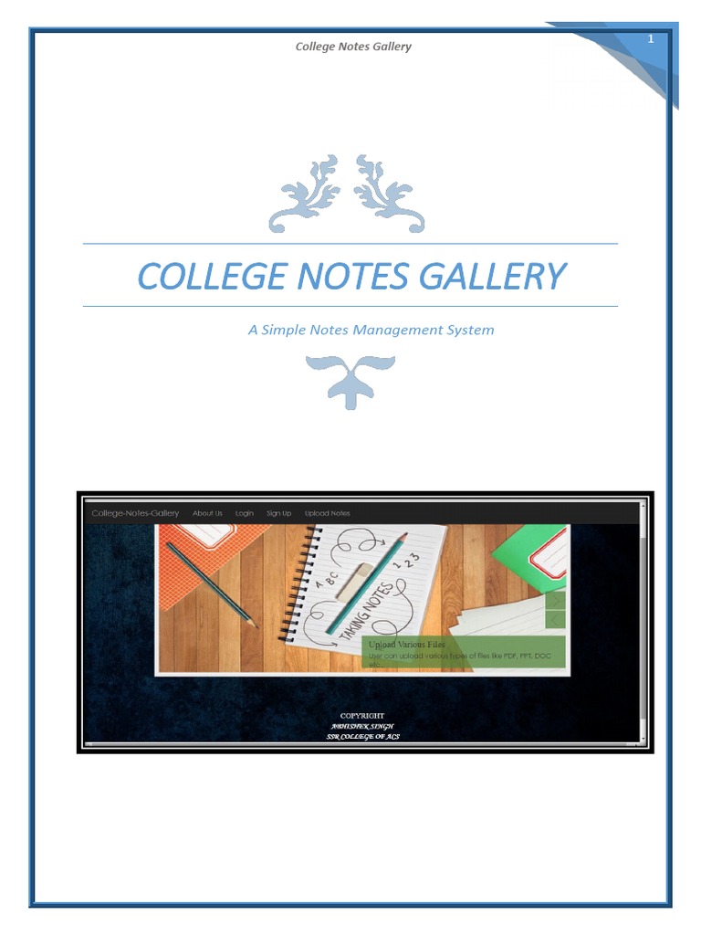 College Notes Gallery | PDF | Feasibility Study | Class (Computer ...