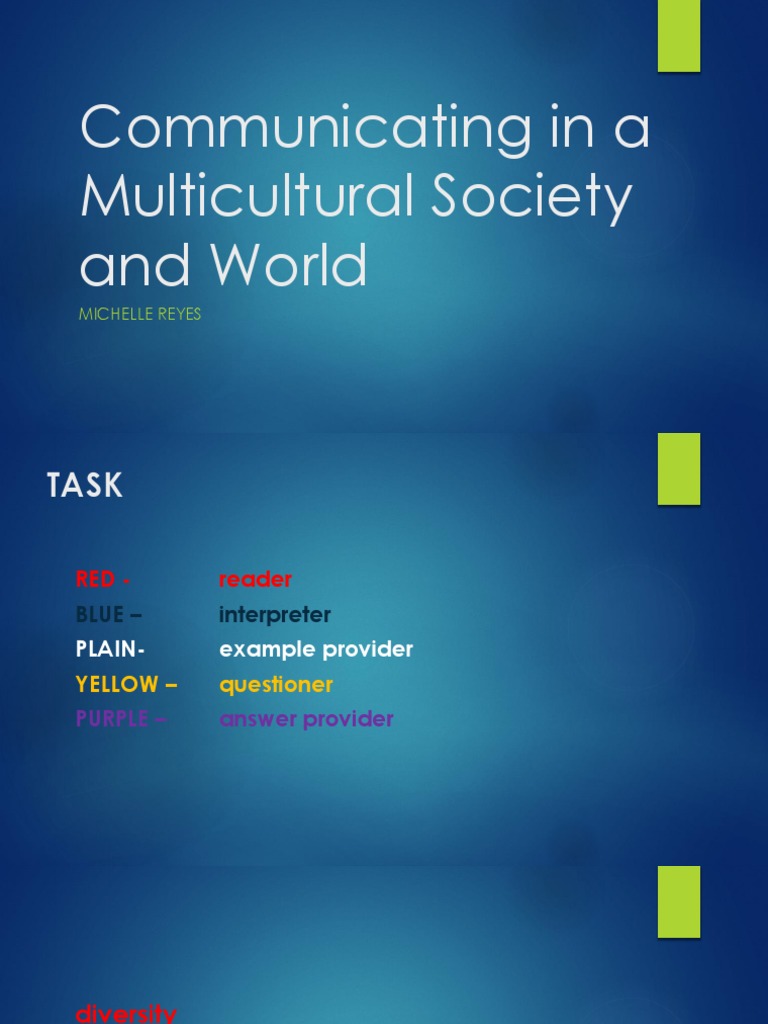 Communication in Multicultural Setting | PDF | Multiculturalism ...