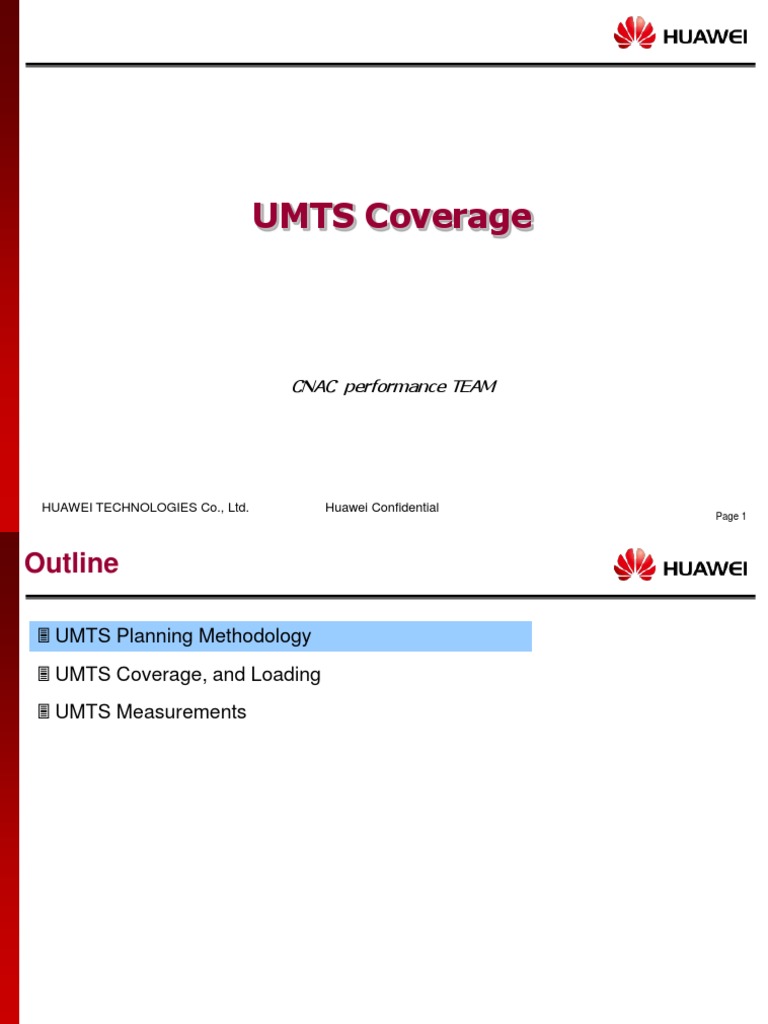 UMTS Coverage Discussion | PDF | Decibel | Cellular Network