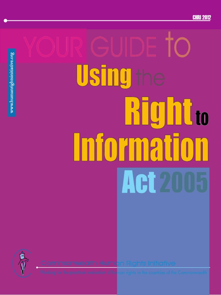 Rti 2005 PDF | PDF | Freedom Of Information Laws By Country | Government